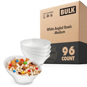 Stock Your Home 20-oz Disposable White Plastic Serving Bowls (96 Pack ...