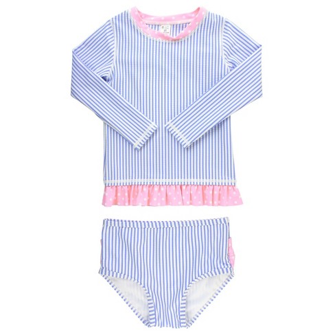 Rufflebutts Girls Long Sleeve Rash Guard Bikini : Target
