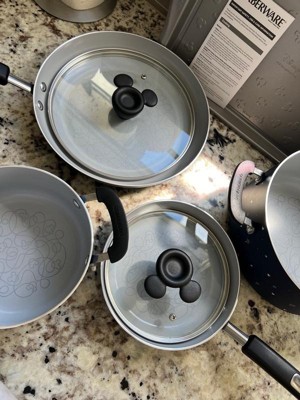 Farberware Disney Bon Voyage 7pc Ceramic Nonstick Cookware Set Blue ...