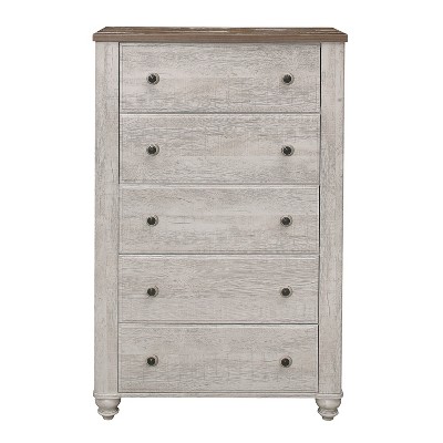 Nicbex Rustic White Dresser,farmhouse Single Dressers With Round ...
