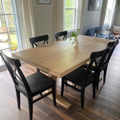 Pedestal Wood Dining Table - Natural - Hearth & Hand™ With Magnolia ...