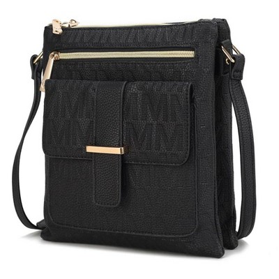 Mkf Collection Janni Signature Embossed Crossbody Bag By Mia K - Black ...