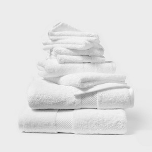 Threshold™ Performance Plus White 2 Pack Bath Towels + 2 Pack Hand ...