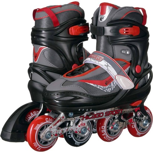 Chicago Skates Adjustable In-line Skate - Red (5-8) : Target