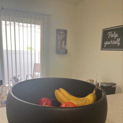 189oz Acacia Modern Serving Bowl Black - Threshold™ : Target