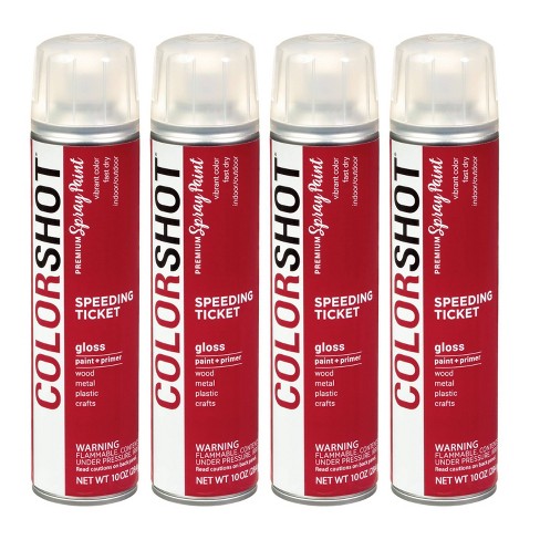 Colorshot Spray Paint Gloss Speeding Ticket 10oz 4pk Value Set Dark Red ...