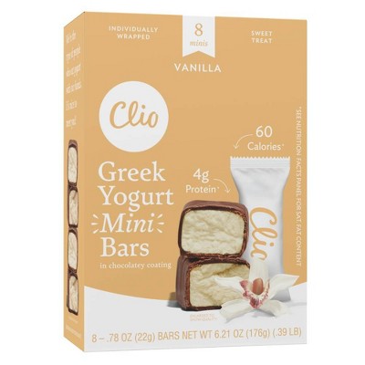 Clio Snacks Vanilla Greek Yogurt Mini-bars - 6.2oz/8ct : Target