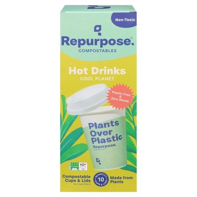 Repurpose Compostable Cups And Lids Set - Case Of 12 - 12 Oz : Target