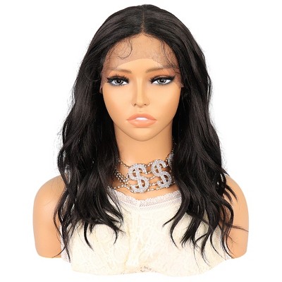Unique Bargains Long Straight Hair Lace Front Wigs For Women With Wig ...