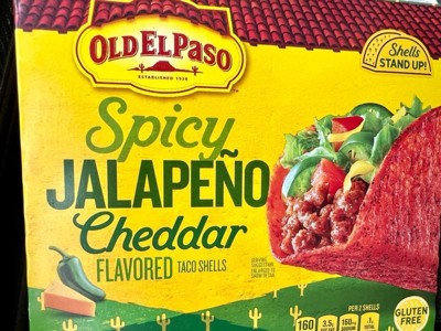 Old El Paso Gluten Free Taco Shells Bold Jalapeno Cheddar - 5.4oz : Target