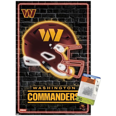 Trends International Nfl Washington Commanders - Neon Helmet 23 ...