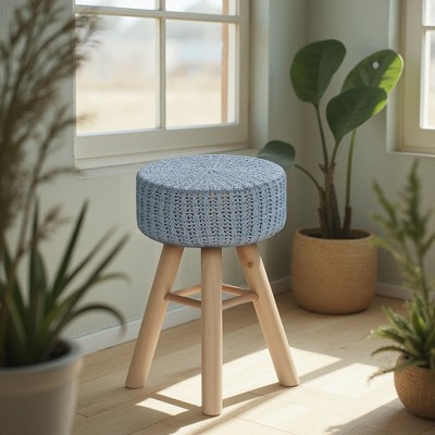 Nordic Teak Natural Shower And Bath Stool With Curved Seat And Shelf ...