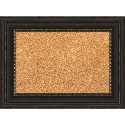 Amanti Art Natural Cork Board Framed Accent Bronze Bulletin Board 23 In ...