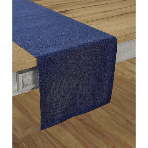 Solino Home Linen Table Runner Chambray Navy 14 X 132 Inches | Athena ...