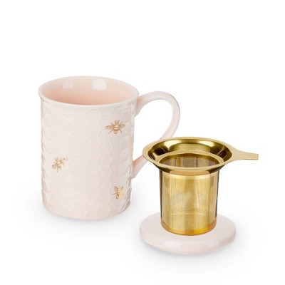 Pinky Up Annette Ceramic Tea Mug And Loose Leaf Tea Infuser, Loos Leaf ...