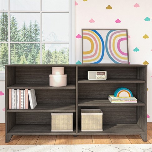 Max & Lily Classic 6-shelf Bookcase, Solid Wood Bookcase For Kids ...