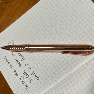 Sharpie 1ct S-Gel Metal Pen Copper Barrel .7mm Black Ink with Refill ...