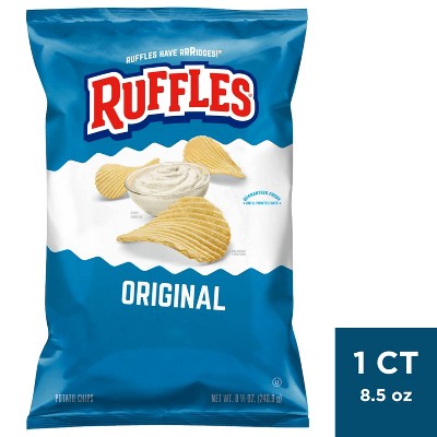 Simply Ruffles Sea Salted Potato Chips - 8oz : Target