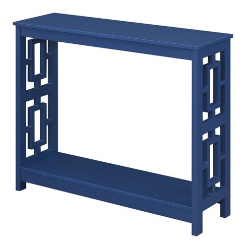 Town Square Console Table With Shelf Cobalt Blue - Breighton Home : Target