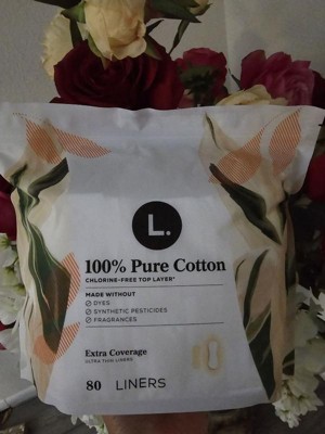 L . Organic Cotton Topsheet Ultra Thin Extra Coverage Panty Liners ...