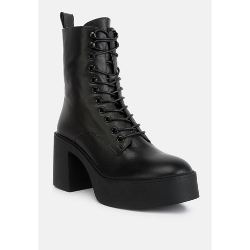 Carmac High Ankle Platform Boots In Black : Target