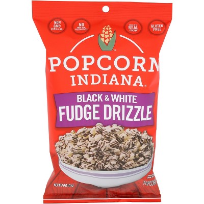 Popcorn Indiana Black & White Fudge Drizzle - Case Of 12 - 6 Oz : Target