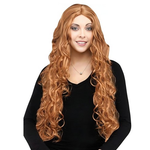 Fun World 30" Curly Auburn Costume Wig : Target