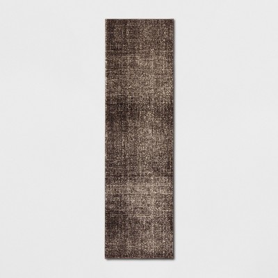 2'x7' Hand Woven Cotton/wool Runner Black - Threshold™: Stripe Pattern ...