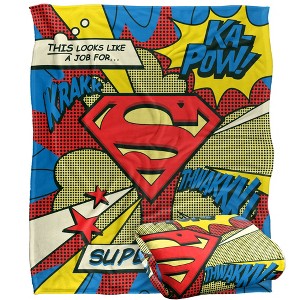 Superman Pop Art Blast Symbol Silky Touch Super Soft Throw Blanket 50 ...