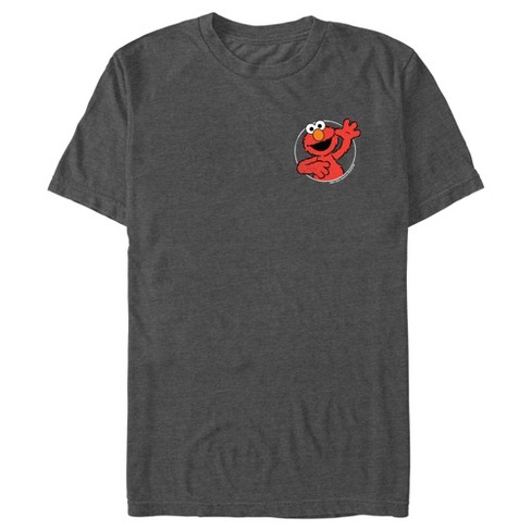 Men's Sesame Street Small Elmo Greetings T-shirt - Charcoal Heather ...