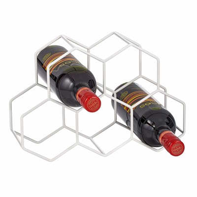 Twine Pyramid 6 Bottle Wood Wine Rack, Holds 6 Standard Wine Bottles ...