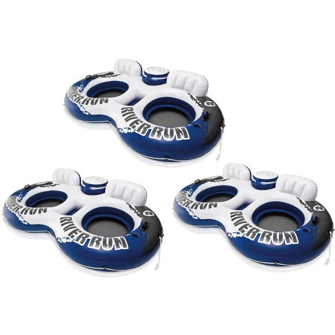 Intex River Run Ii 2-person Water Tube W/ Cooler And Connectors (3 Pack ...