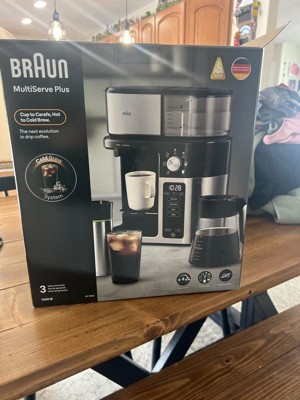Braun Multiserve Plus 10-cup Pod Free Drip Coffee Maker, 7 Brew Sizes ...