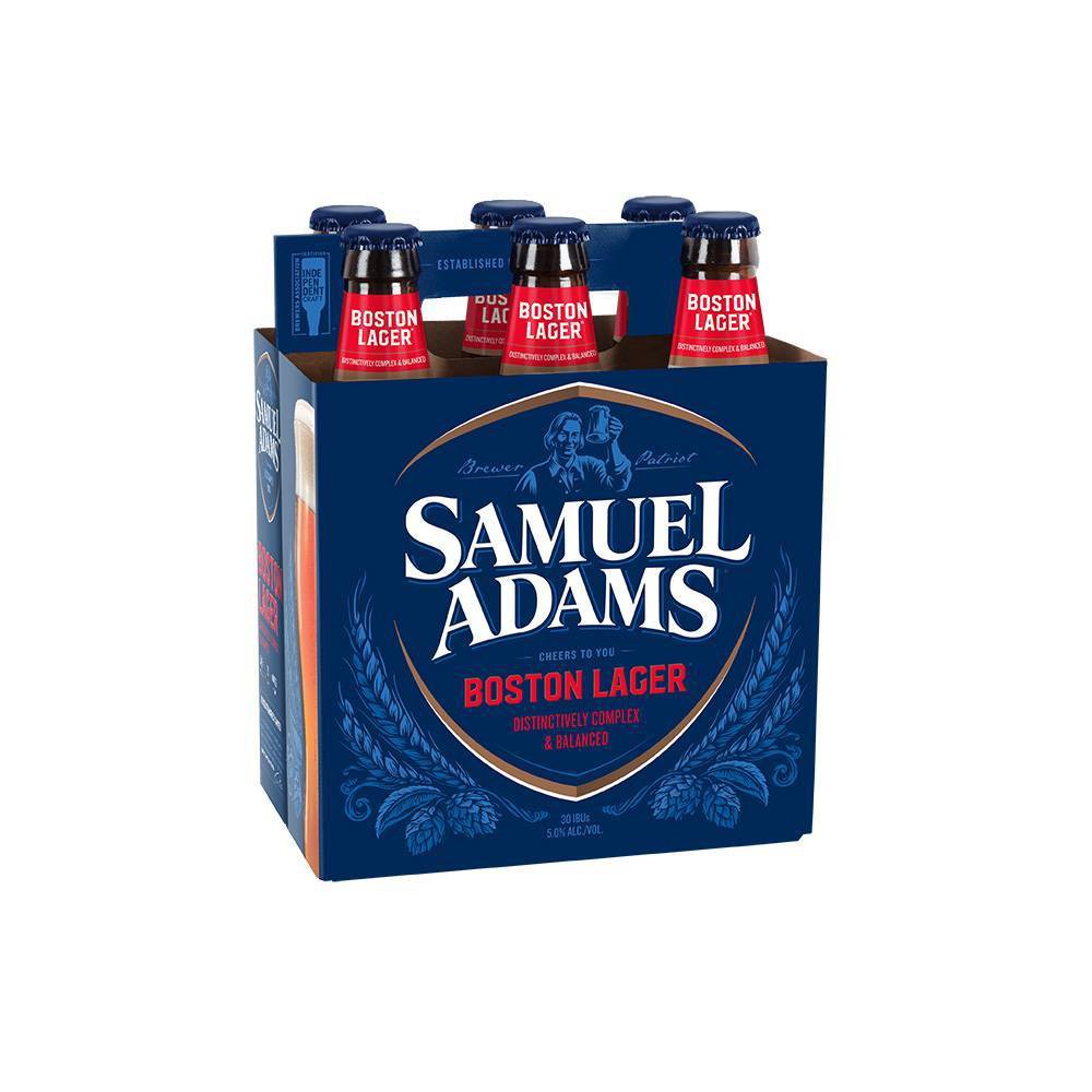 UPC 087692100126 - Samuel Adams Boston Lager Bottles 12 oz, 6 pk | upcitemdb.com