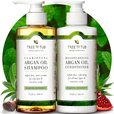 Tree To Tub Sulfate Free Shampoo And Conditioner Set For Oily Hair ...
