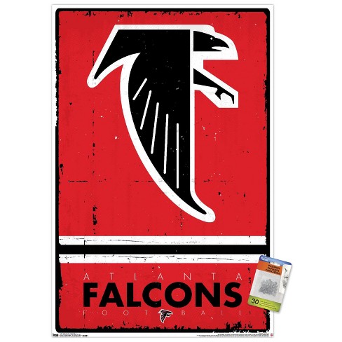 Trends International Nfl Atlanta Falcons - Retro Logo 15 Unframed Wall ...