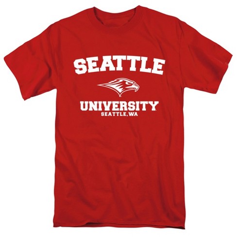 Seattle University Official Circle Logo Adult T-shirt, Red, Small : Target