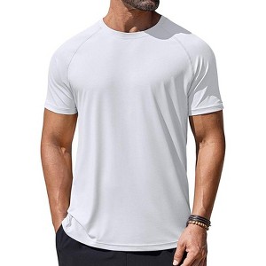 COOFANDY Mens Swim Shirt Short Sleeve UPF 50+ Sun Protection Shirt Rah ...