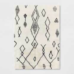 7'x10' Moroccan Shag Tufted Area Rug Cream - Project 62™ : Target