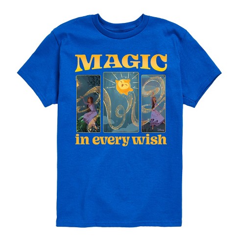 Disney Magic In Every Wish Short Sleeve Graphic T-shirt - Royal Blue ...