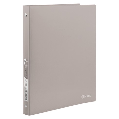 Enday 0.5" Matte Bright Color Poly 3-ring Binder, Gray Cool, Gray : Target
