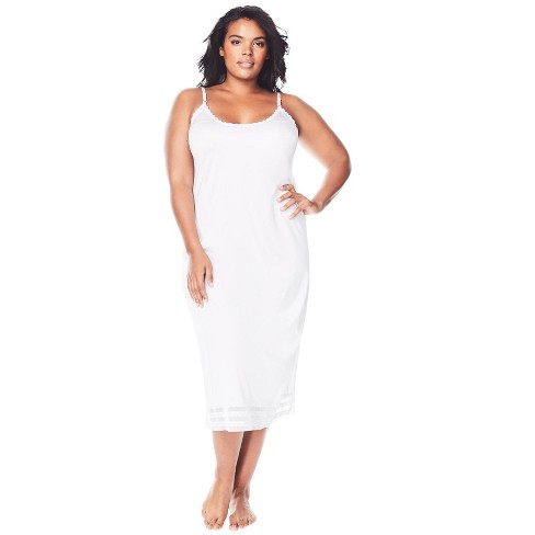 Comfort Choice Women's Plus Size Full Slip Snip-to-fit - L, White : Target