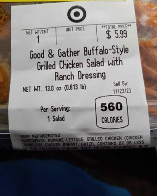 Boar's Head Buffalo Chicken Salad With Home-style Ranch Dressing - 14oz ...