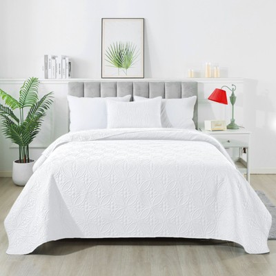 Hyleory Quilt Set King Size - Soft Lightweight Quilts Reversible ...