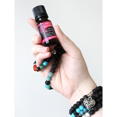 Plantlife Aromatherapy Bracelet - Turquoise Square Stretch, Lava Rock ...