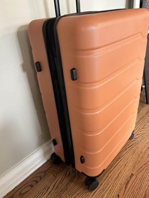 Hardside Large Checked Suitcase Pink - Open Story™ : Target