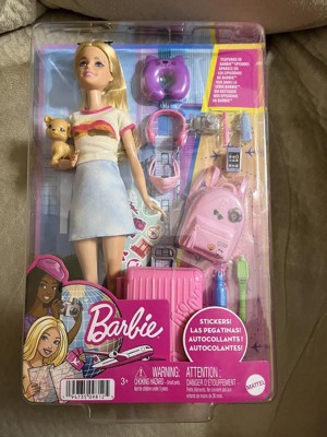 Barbie Doll And Accessories Travel Set With Puppy : Target