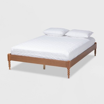 Queen Romy Wood Bed Frame Ash Walnut - Baxton Studio : Target