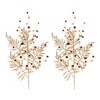Melrose Glittered Leaf Berry Spray (set Of 2) : Target