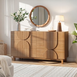 6 Drawer Dresser Chest of Drawers Clothes Accent Sideboard Clothes ...